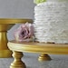 18 Inch Gold Wedding Cake Stand| Round Rustic Cake Stand | Golden ...