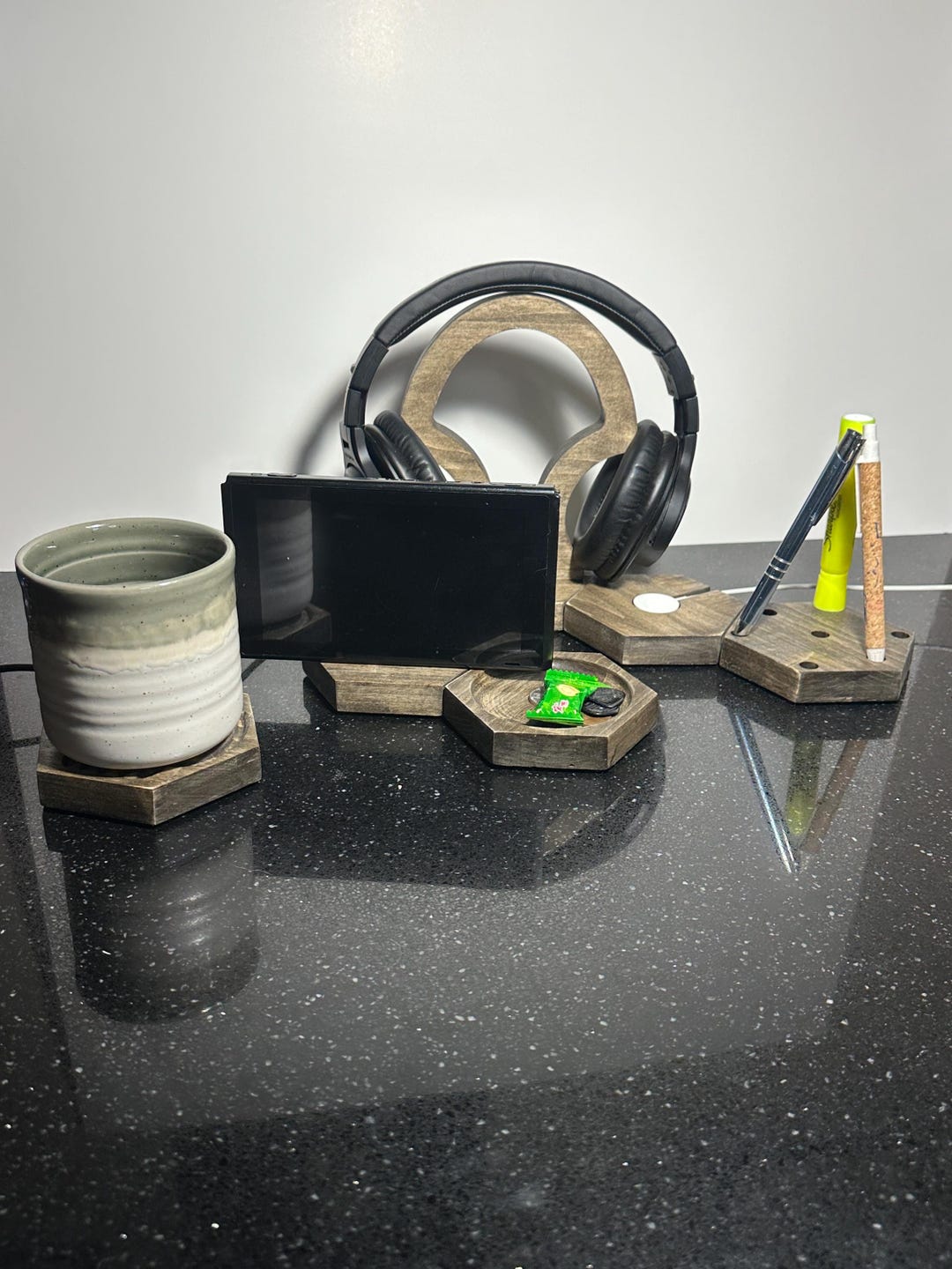 Personalized Handcrafted Wood Modular Docking Station Custom Engraved ...