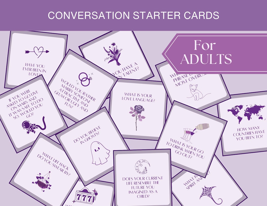 Conversation Starter Cards - for Teens and Adults - Etsy