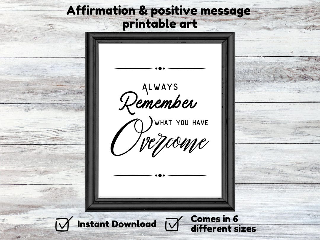 Digital Download & Printable Affirmation, Positive Message, Encouraging ...