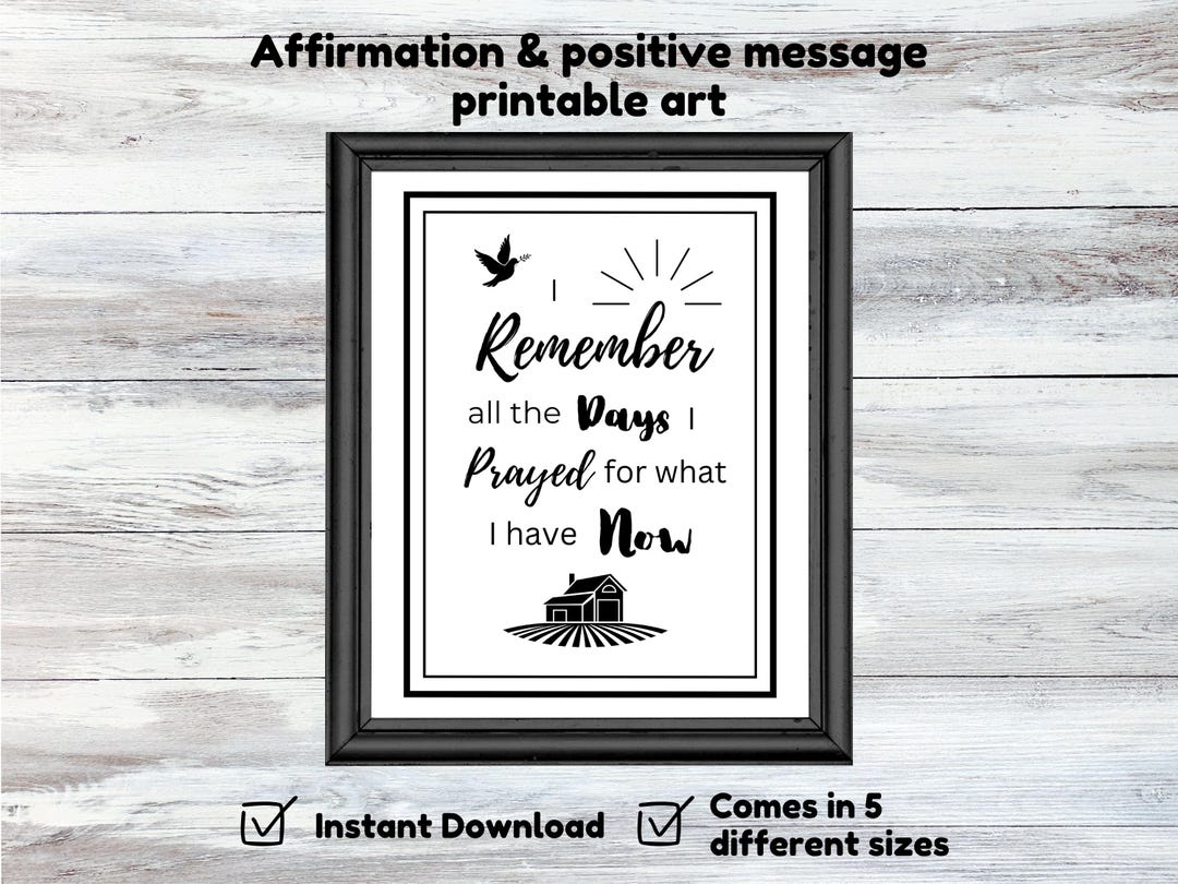 Digital Download & Printable Affirmation, Positive Message, Encouraging ...