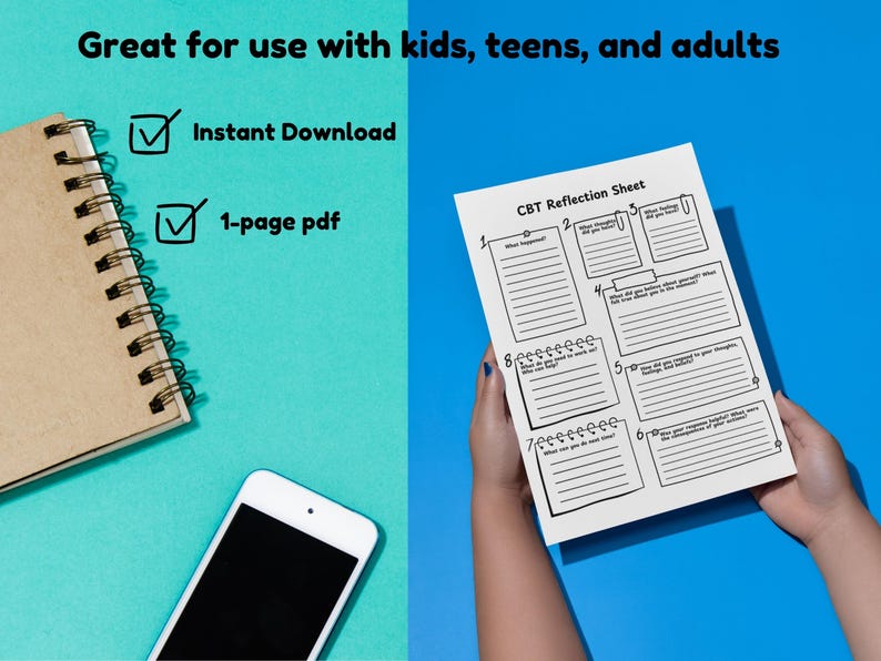 Reflection Sheet for Kids and Teens: Incident Reflection Worksheet That ...