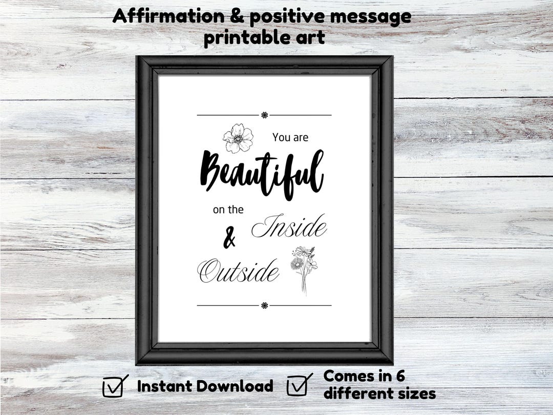 Digital Download & Printable Affirmation, Positive Message, Encouraging ...