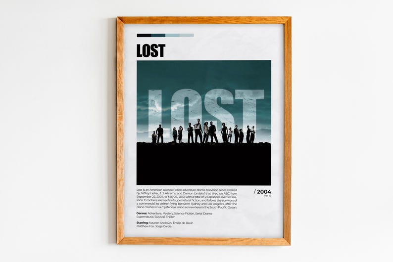 Printable Lost Poster, Lost Room Decor, Lost Poster Art, Tv Series ...