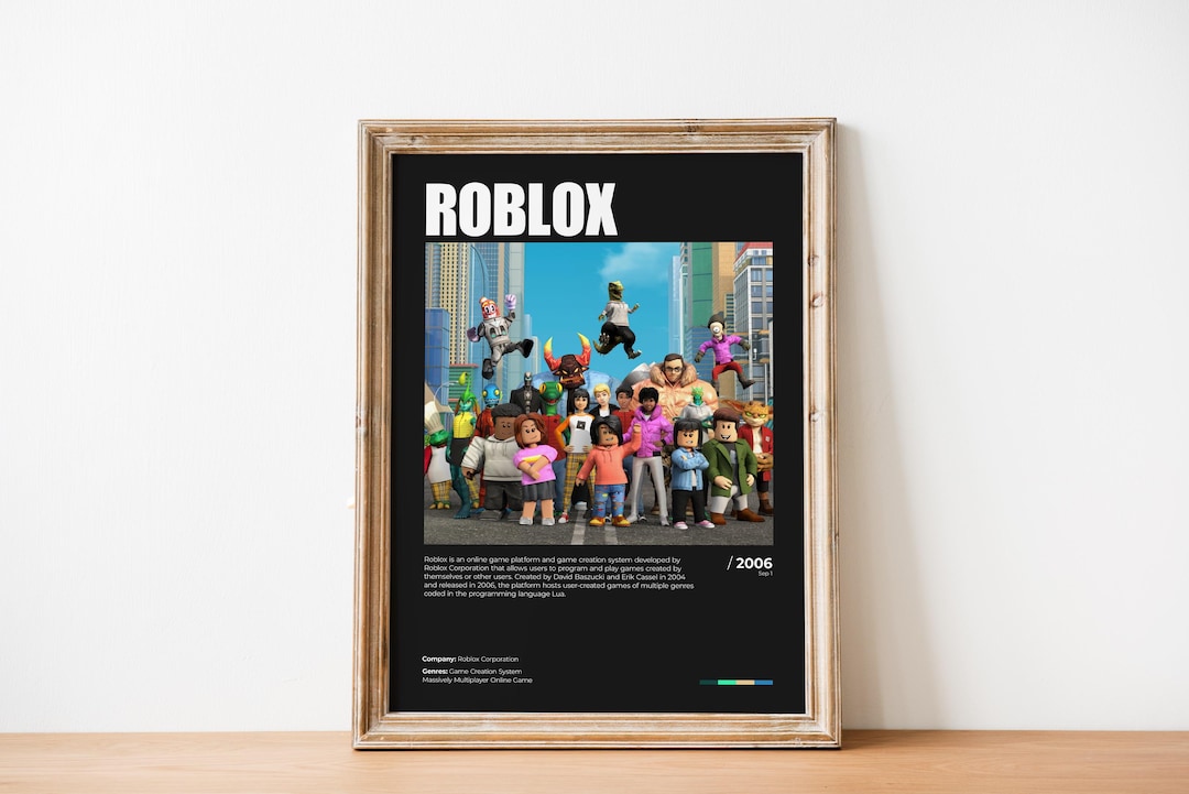 Printable Roblox Poster, Roblox Gaming Poster, Roblox Wall Art, Roblox ...