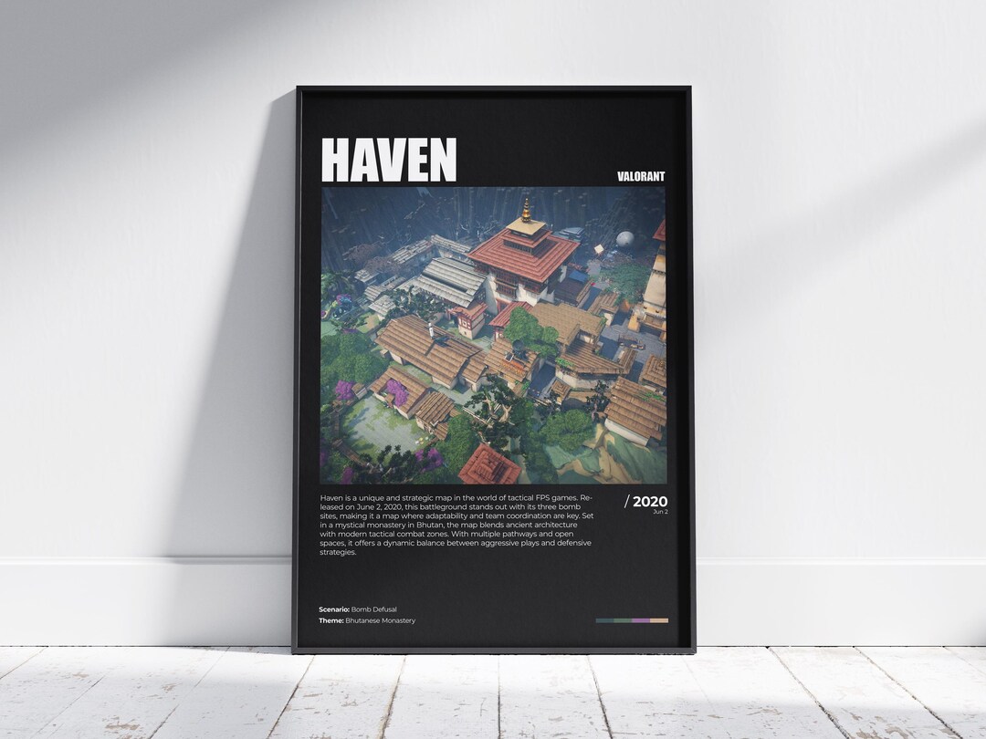 Valorant Haven Map Poster, Printable Haven Map Poster, Valorant Haven ...