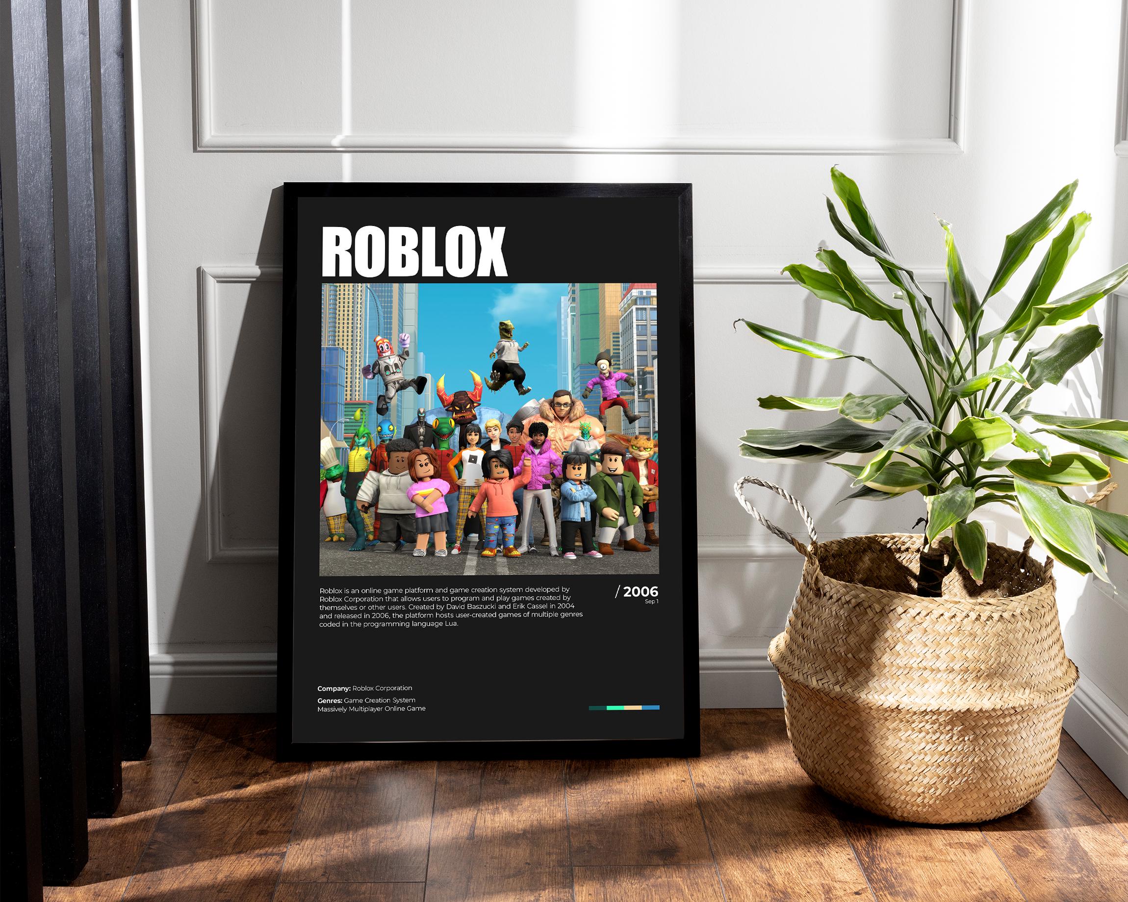 Printable Roblox Poster, Roblox Gaming Poster, Roblox Wall Art, Roblox ...