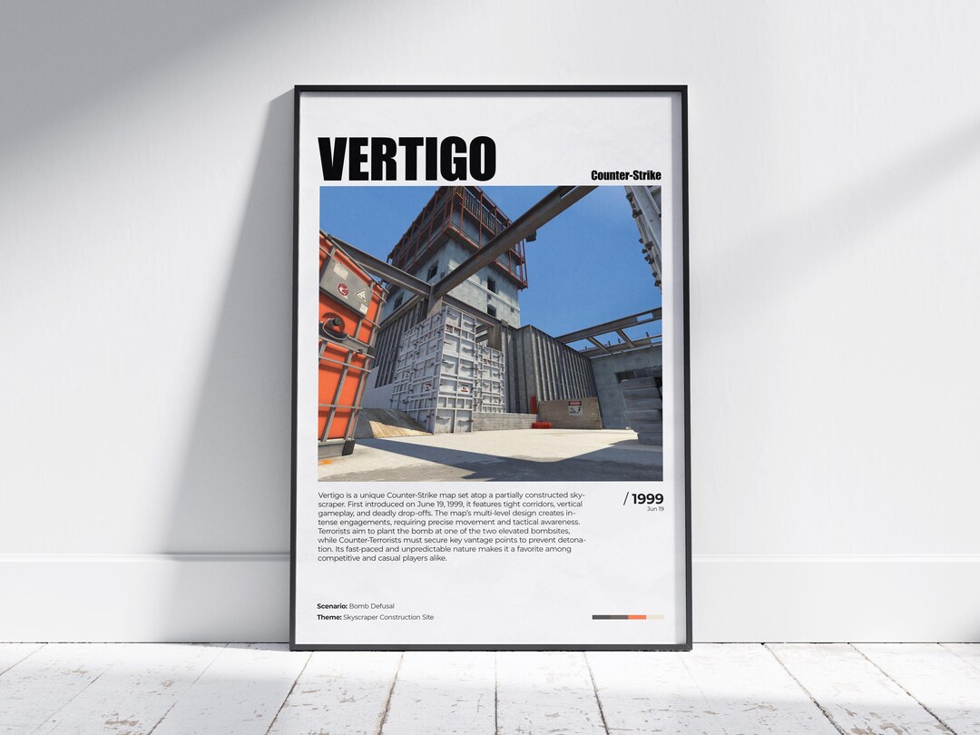 CS2 Vertigo Poster, Printable Vertigo Wall Decor, CSGO Map Game Design ...