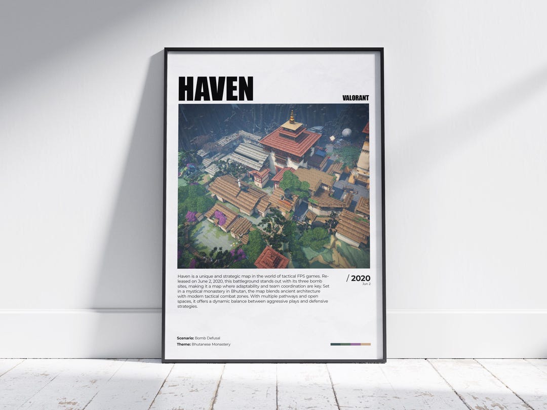 Valorant Haven Map Poster, Printable Haven Map Poster, Valorant Haven ...