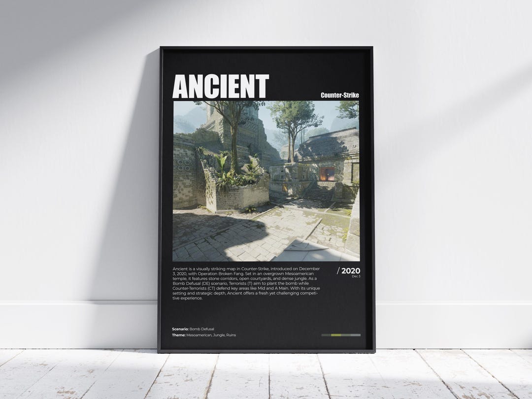 CS2 Ancient Poster, Printable Ancient Wall Decor, CSGO Map Game Design ...