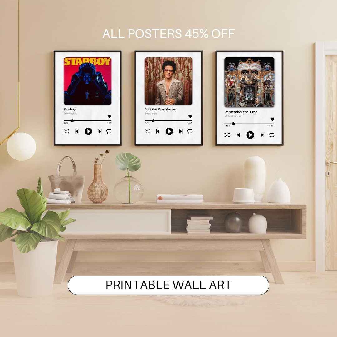 Song Posters - Set of 3 | Custom Song Posters | Personalized Song ...