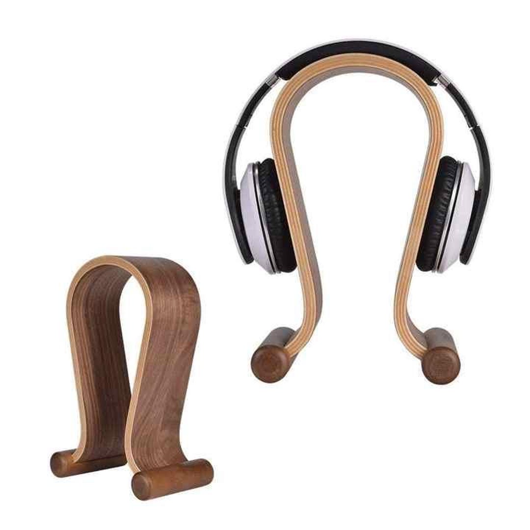 Custom Walnut Wood Headphone Stand U-shaped Gaming Headset Holder - Etsy