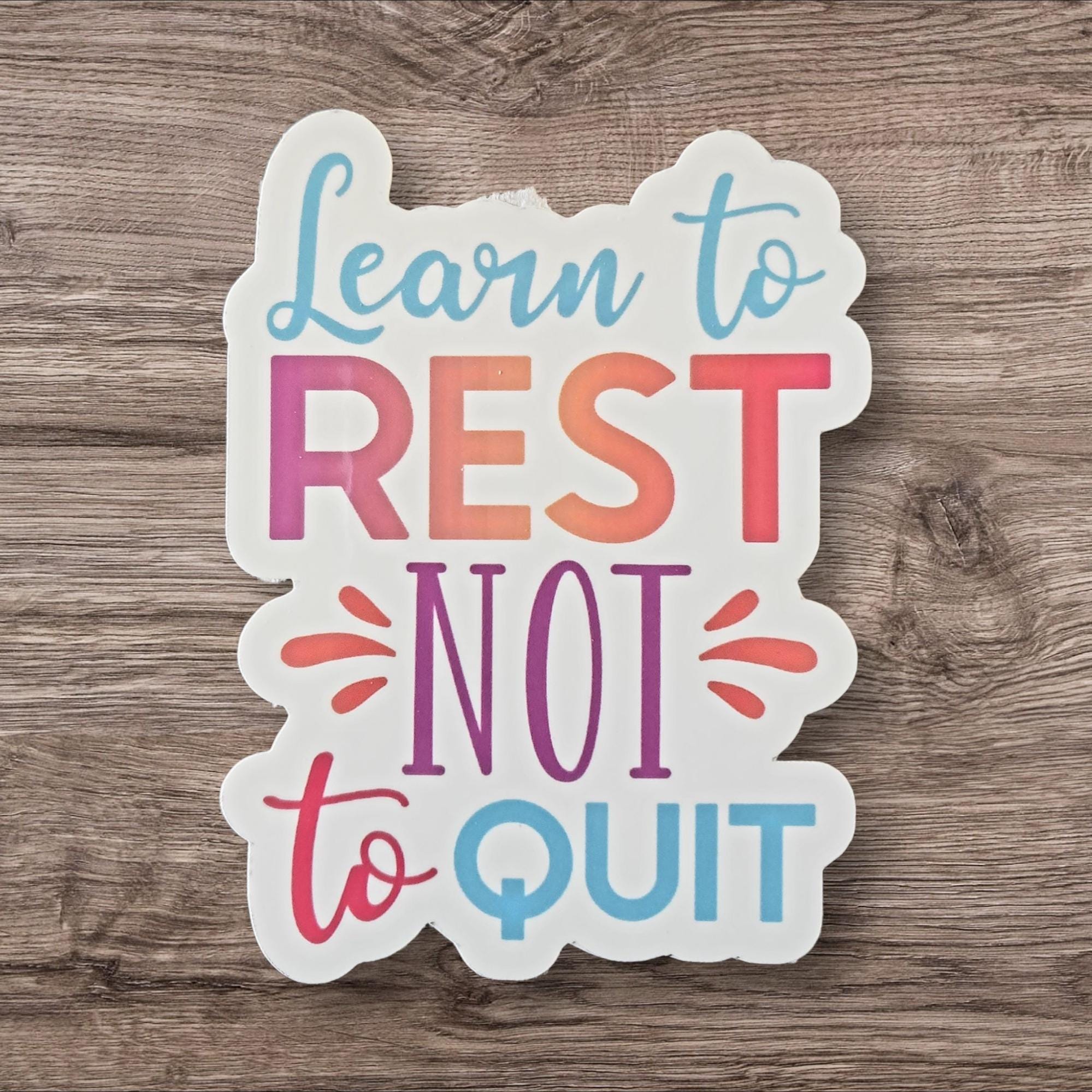 Set of 6 Motivational Sticker Pack, Inspirational Quotes, Water Bottle ...