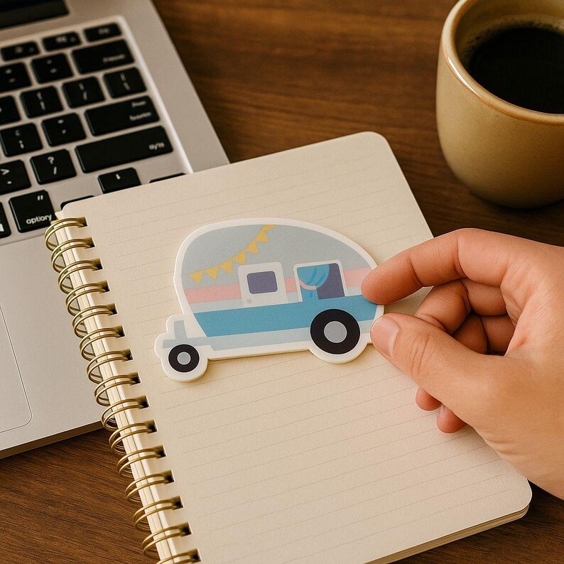 Vintage Camper Sticker Set | Happy Camper Stickers | Retro Travel ...