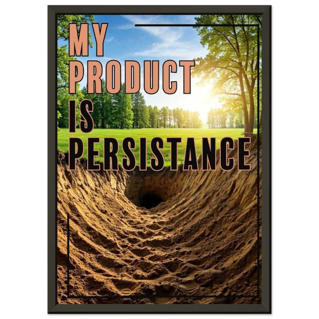 My Product is Persistance Motivational Quote Paper Metal Framed Poster ...