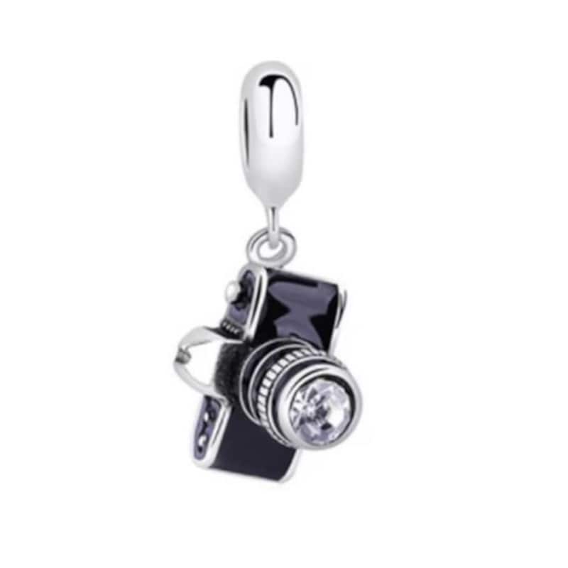 Sterling Silver Camera Charm - Etsy