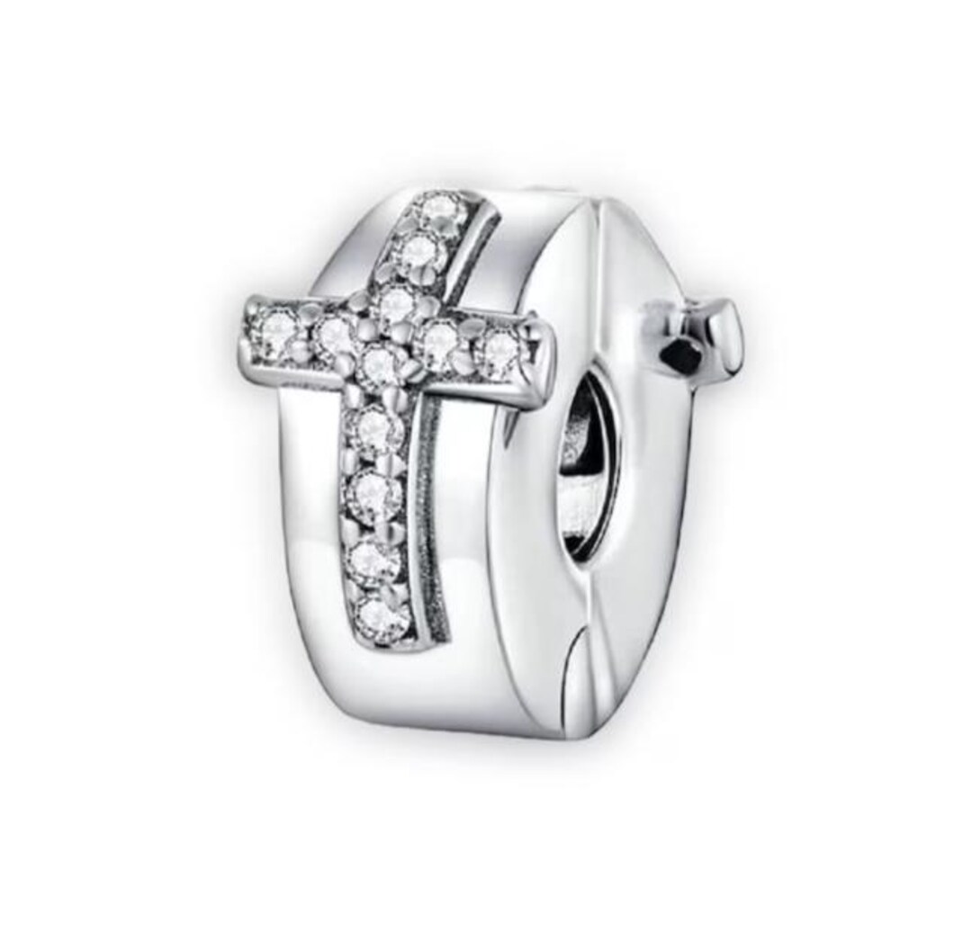 Pandora Symbol of Faith Cross Crucifix Clip Stopper Charm for Bracelet ...