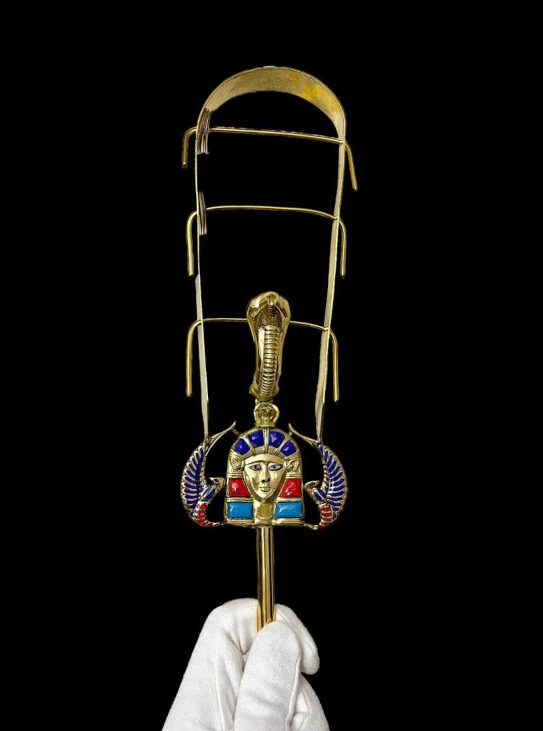 Golden Goddess Hathor Sistrum, Ancient Egyptian Musical Instruments ...