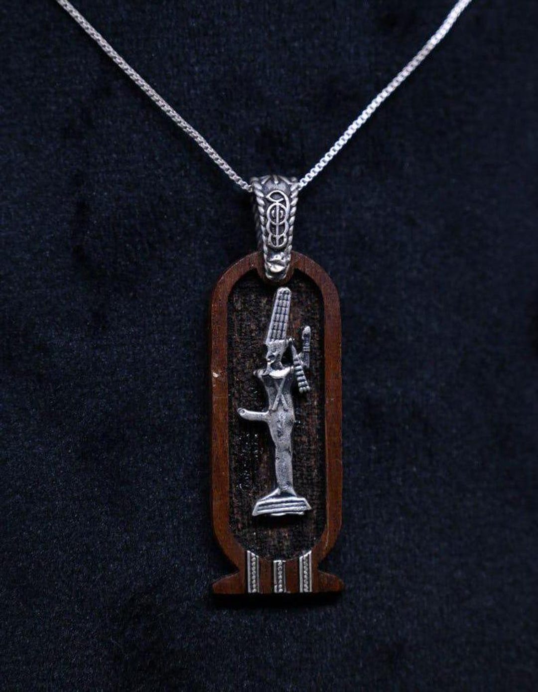 God Osiris Amulet - Pharaonic Pure Silver Necklace Pendant - Ancient ...
