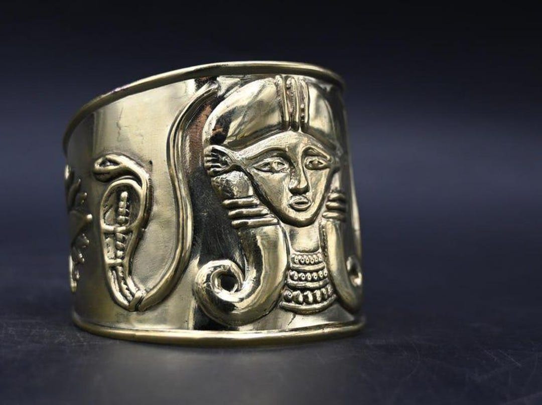 Pretty Egyptian Goddess Hathor Bracelet | Pharaonic Silver Jewelry Good ...