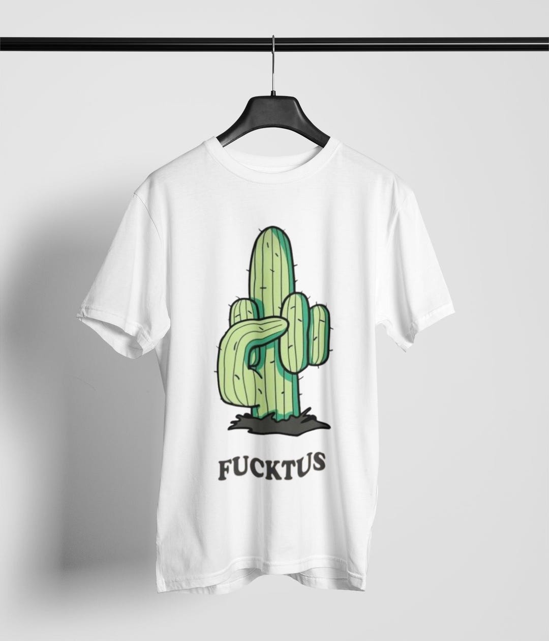 Funny Cactus Middle Finger T-shirt, Sarcastic Desert Plant Tee, Trendy ...