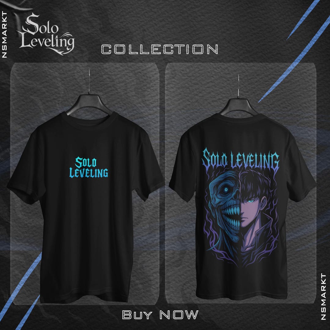 Half Monster Face Solo Leveling T-shirt – Anime Inspired Jinwoo ...