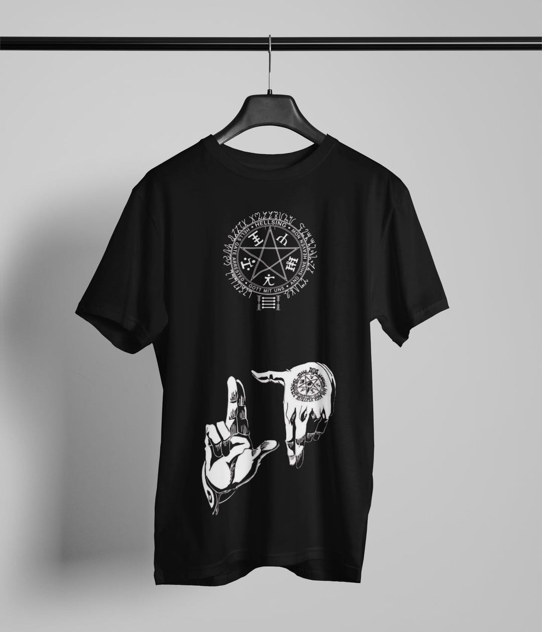Hellsing Alucard Symbol T-shirt, Dark Gothic Anime Tee, Vampire Hunter ...