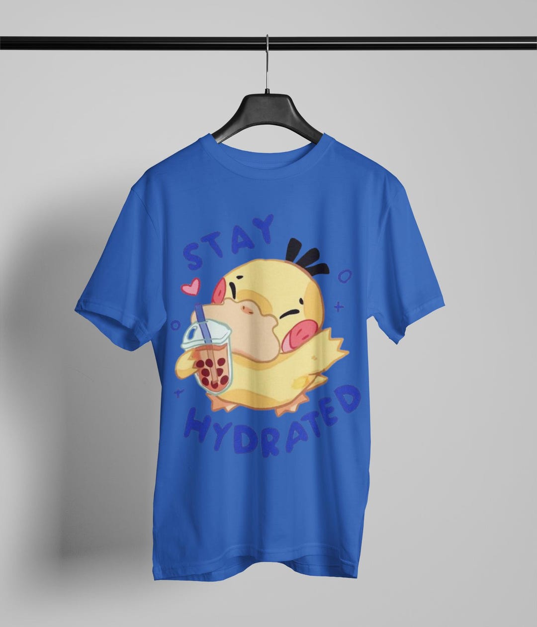 Cute Psyduck Hydration T-shirt - Stay Hydrated Funny Cartoon Tee ...