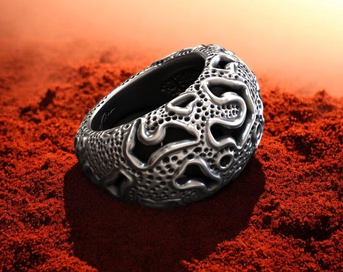 Sci Fi Ring, Spaceship, Geek Ring, Mens Statement Ring, Alien Ring ...