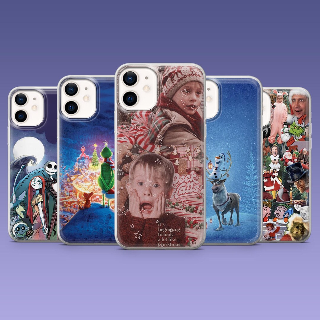 Christmas Movie Phone Case Xmas Cartoon Cover for iPhone 17, 16e, 15 ...