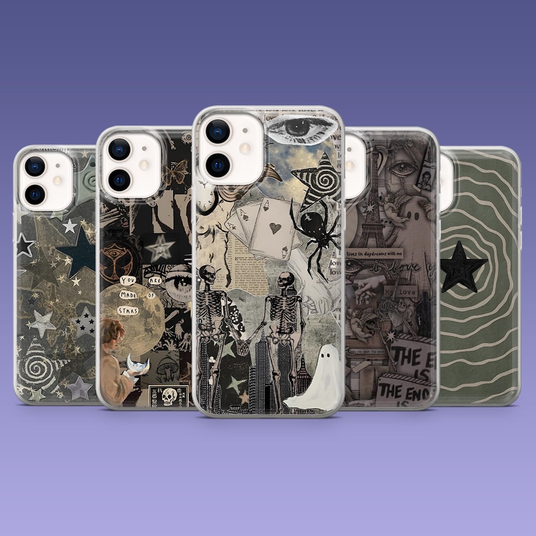 Grunge Phone Case Vintage Stars Edgy Y2K Cover for iPhone 17, 16e, 15 ...