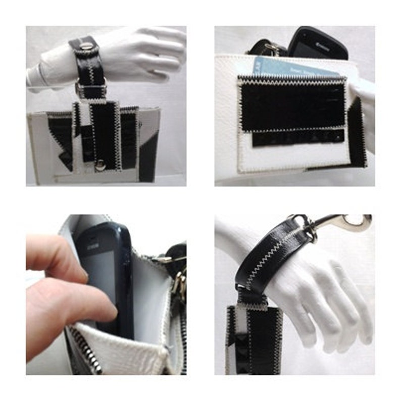 Black and White Patent Leather Key Case, Card Case and Phone Case - 3 ...