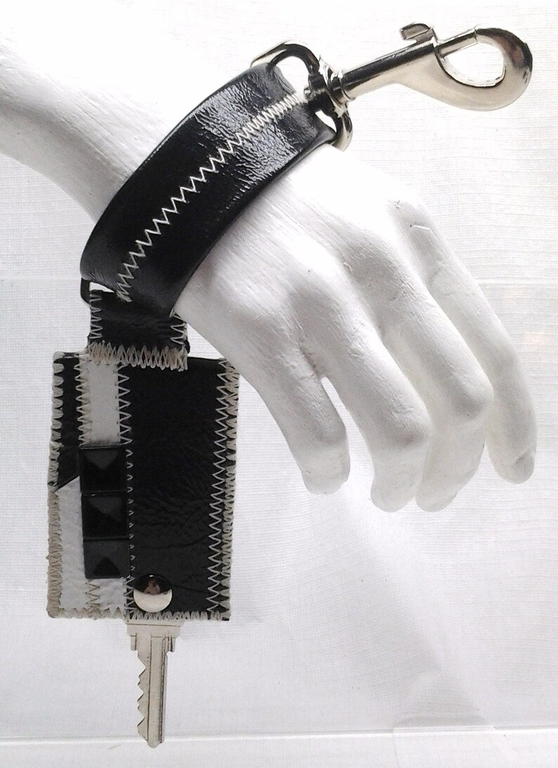 Black and White Patent Leather Key Case, Card Case and Phone Case - 3 ...