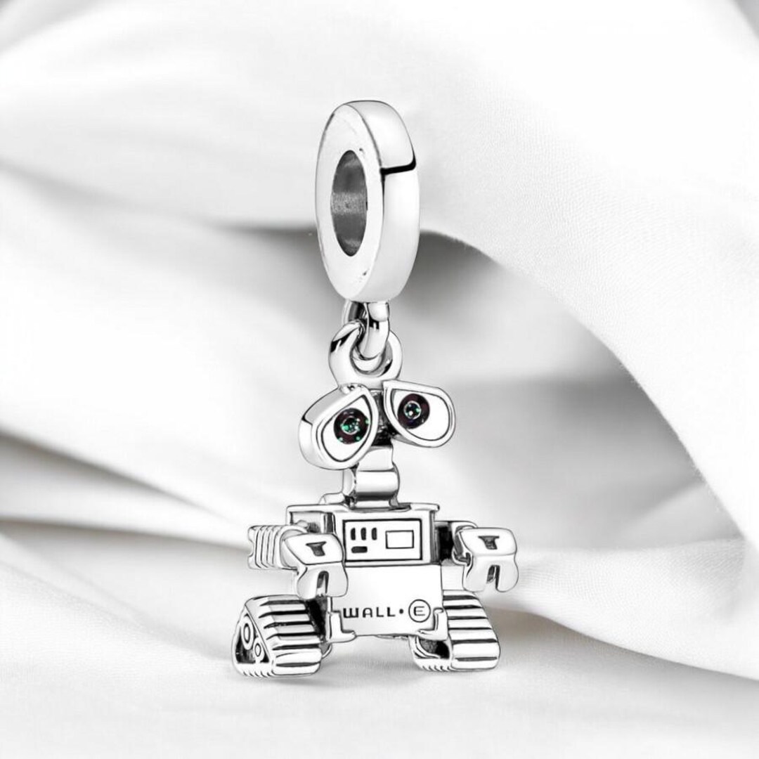 Dangle Wall-e Charm for Bracelet, Silver Robot Charm for Bracelet ...