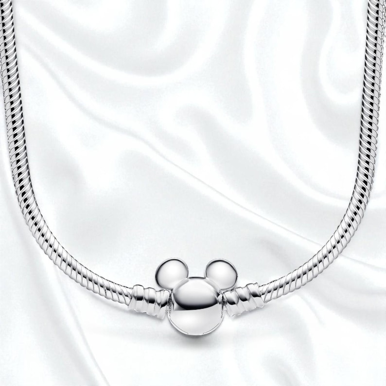 Cute Mickey Mouse Snake Chain Necklace, Fancy Jewellery for Women ...