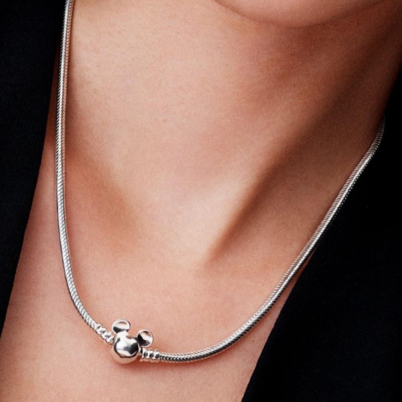 Cute Mickey Mouse Snake Chain Necklace, Fancy Jewellery for Women ...