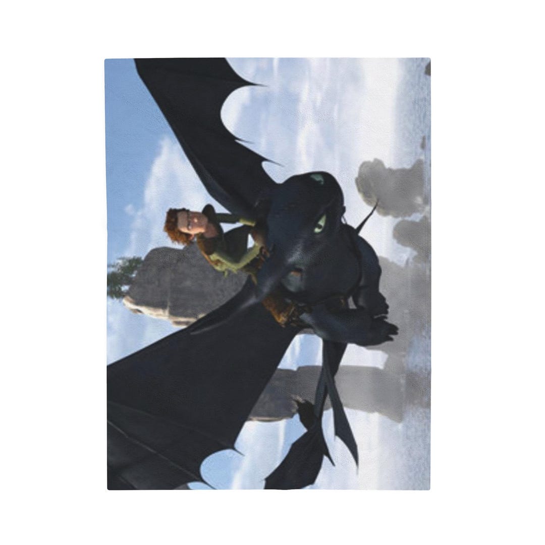 Velvet Towel for Children Hiccup and Toothless Night Fury, Gift, Home ...