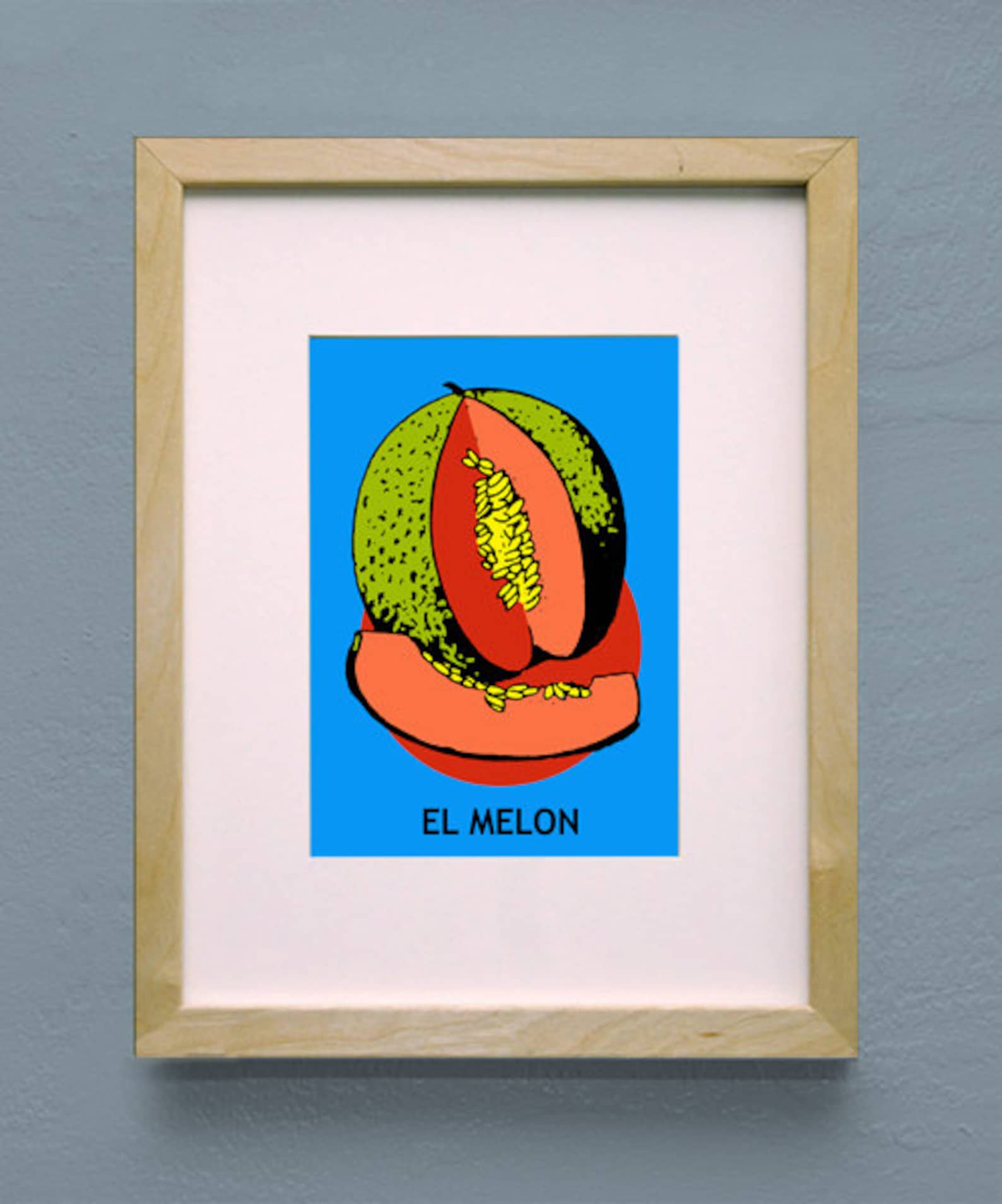 El Melon Loteria Mexican Pop Art Print - Etsy