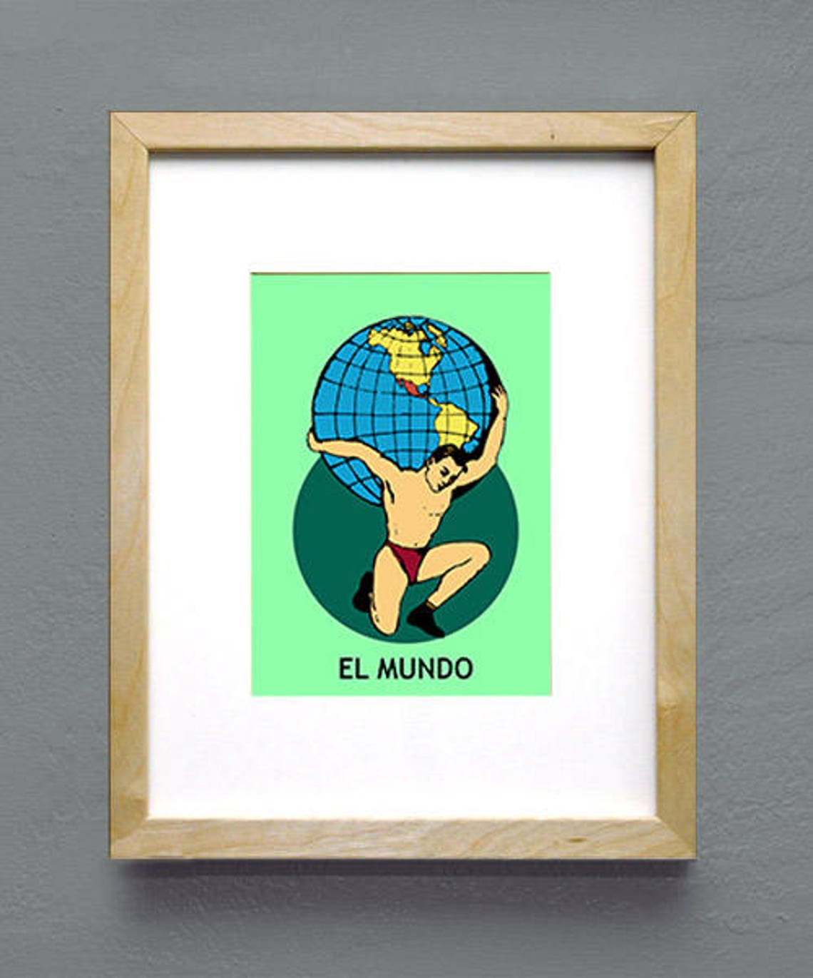 El Mundo Loteria Mexican Pop Art Print - Etsy