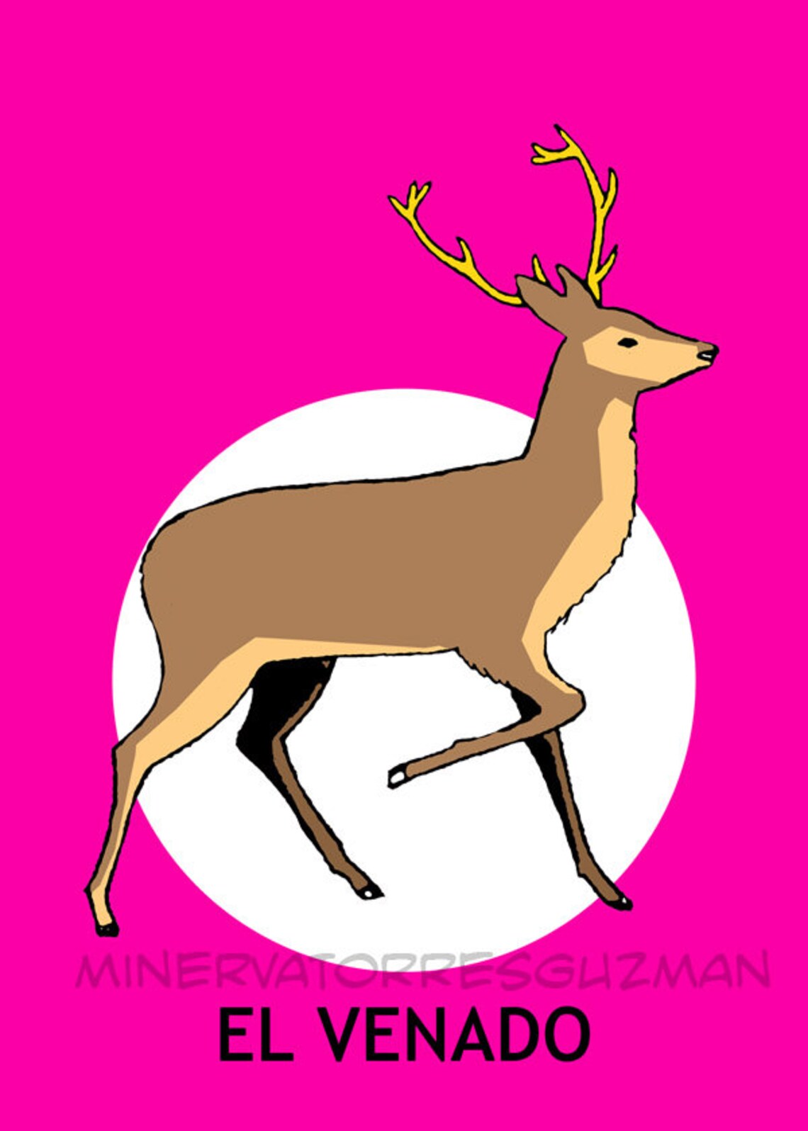 El Venado Loteria Mexican Pop Art Print - Etsy