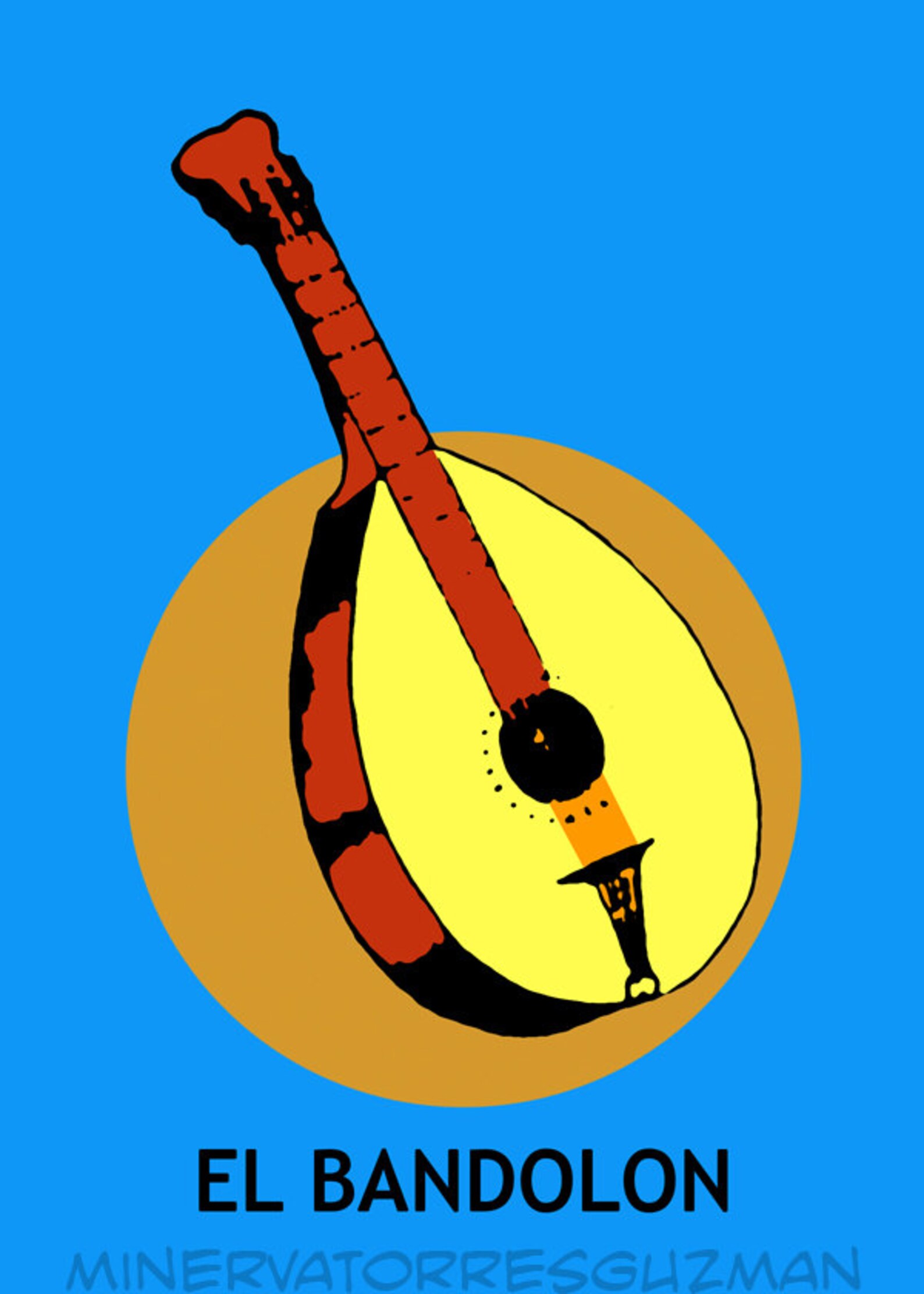 El Bandolon Loteria Mexican Pop Art Print - Etsy España