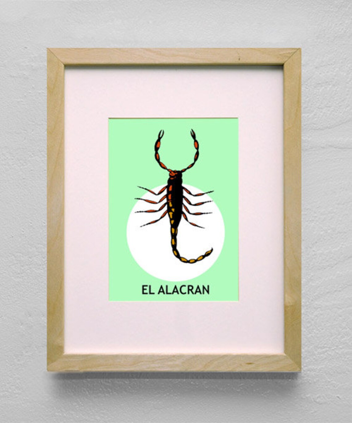 El Alacran Loteria Mexican Pop Art Print - Etsy