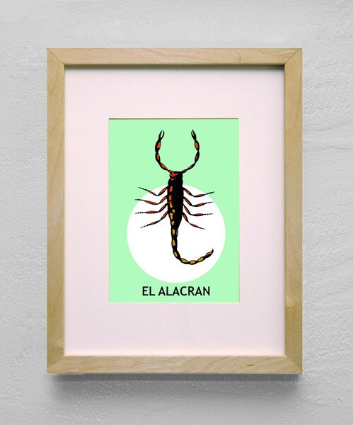 El Alacran Loteria Mexican Pop Art Print - Etsy