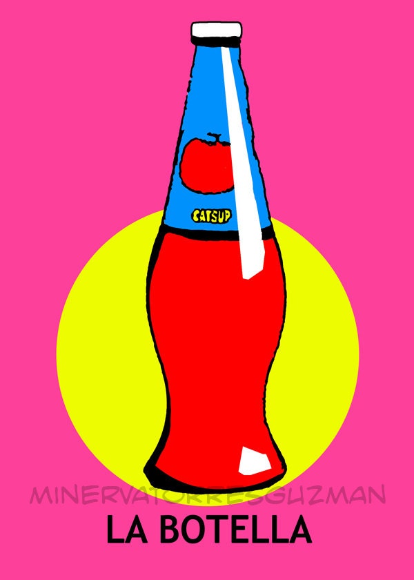 La Botella Loteria Mexican Pop Art Print - Etsy Israel