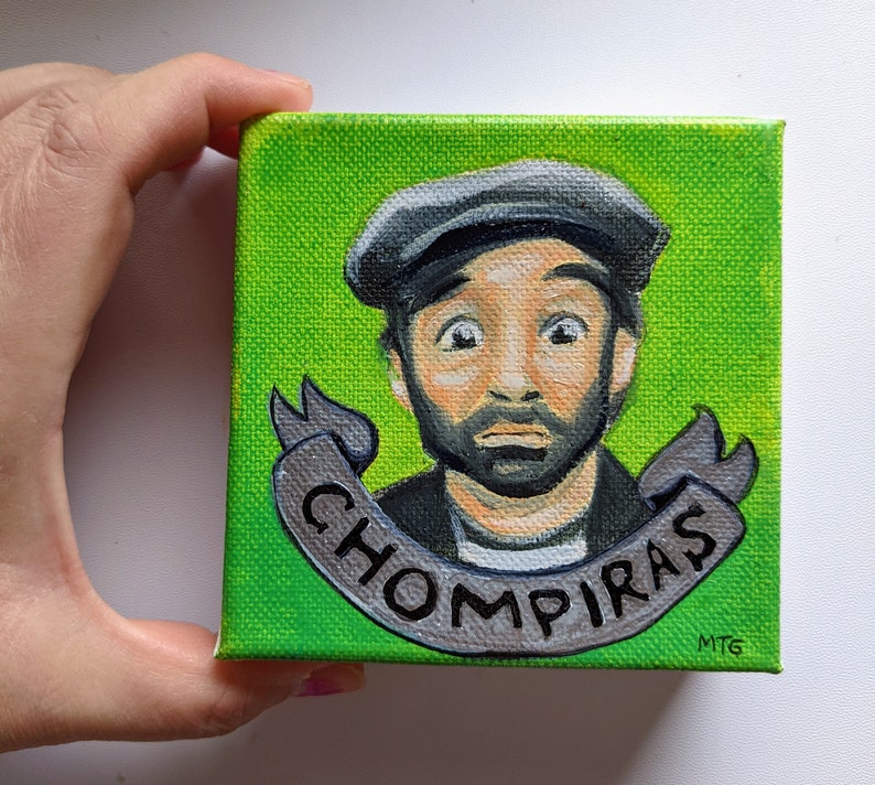 Chompiras Chespirito Mexican Pop Art Painting 4in X 4in - Etsy