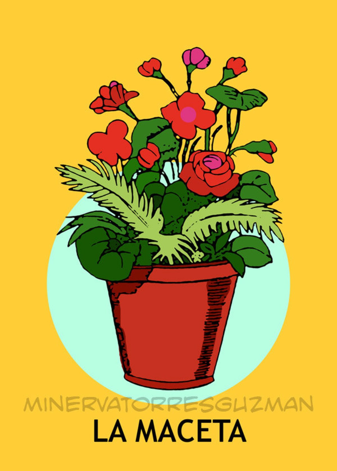 La Maceta Loteria Mexican Pop Art Print - Etsy