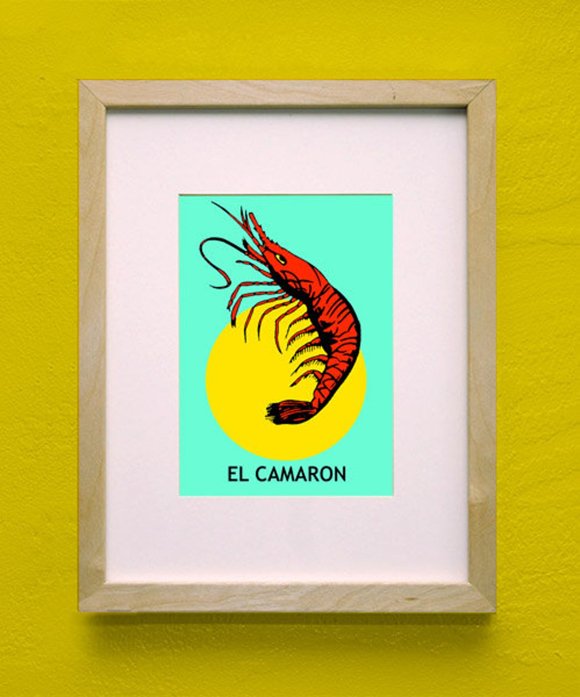 El Camaron Loteria Mexican Pop Art Print - Etsy