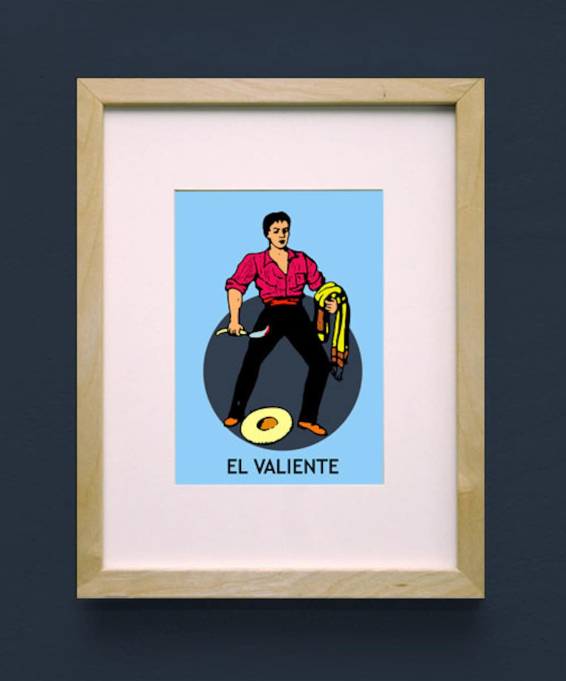 El Valiente Loteria Mexican Pop Art Print - Etsy España