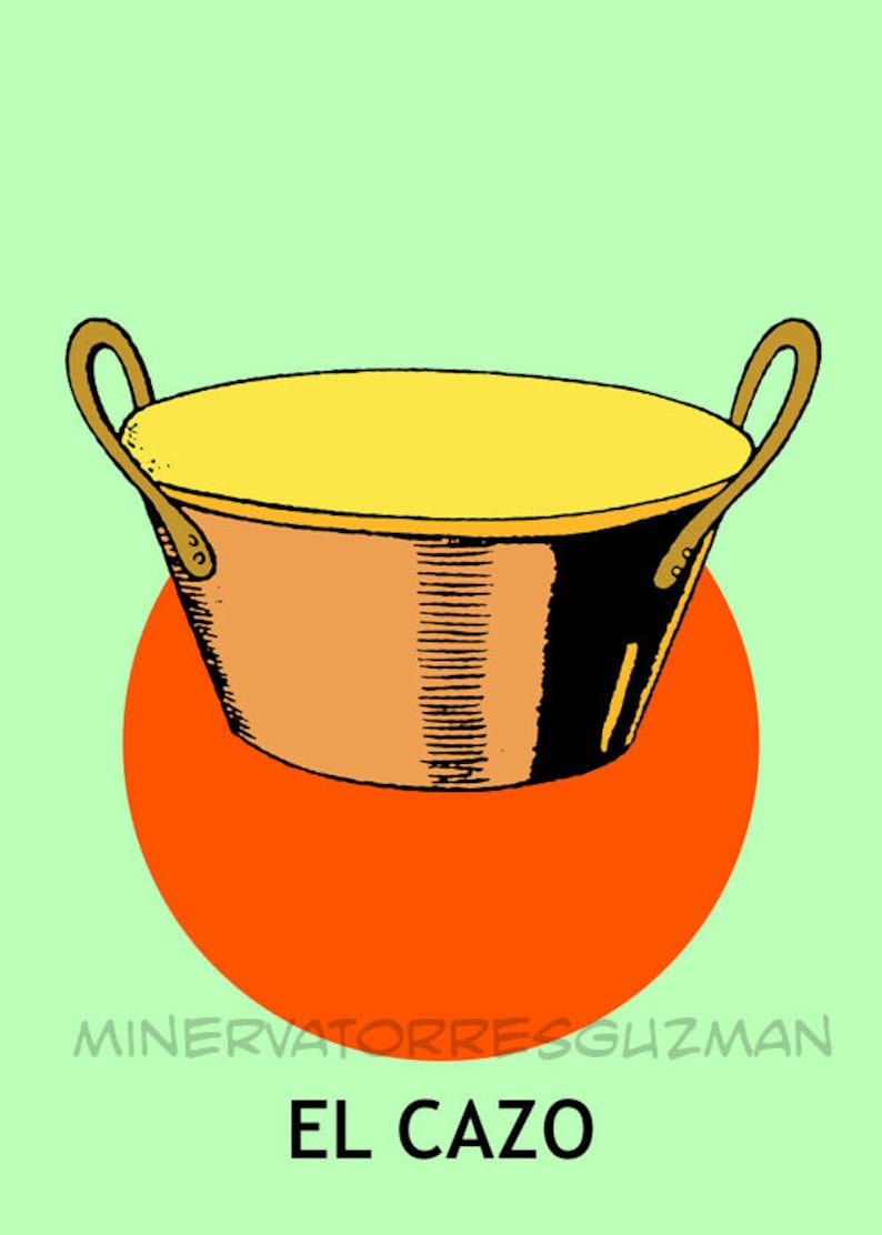 El Cazo Loteria Mexican Pop Art Print - Etsy