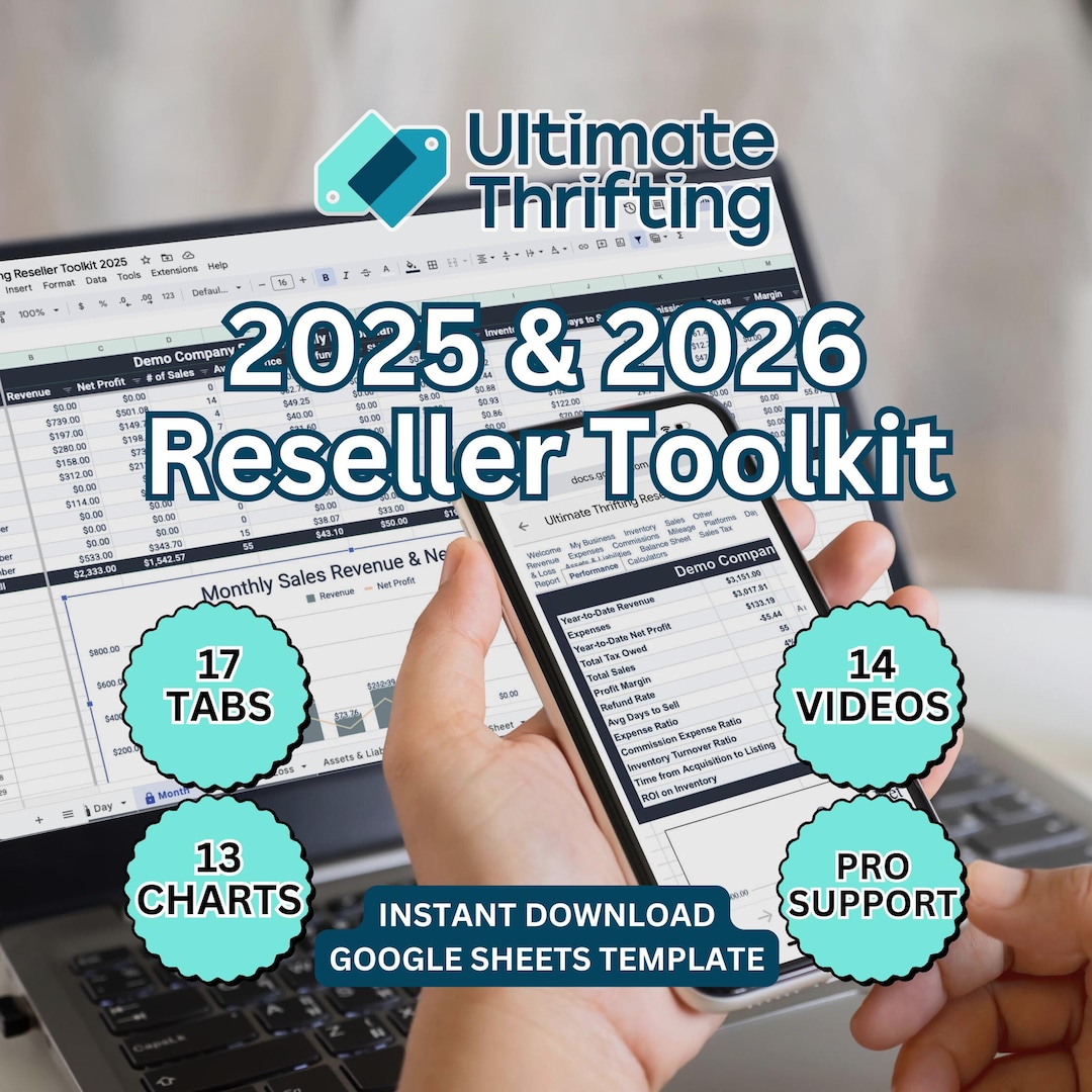 2025-2026 Reseller Business Spreadsheet: Google Sheets Inventory, Sales ...
